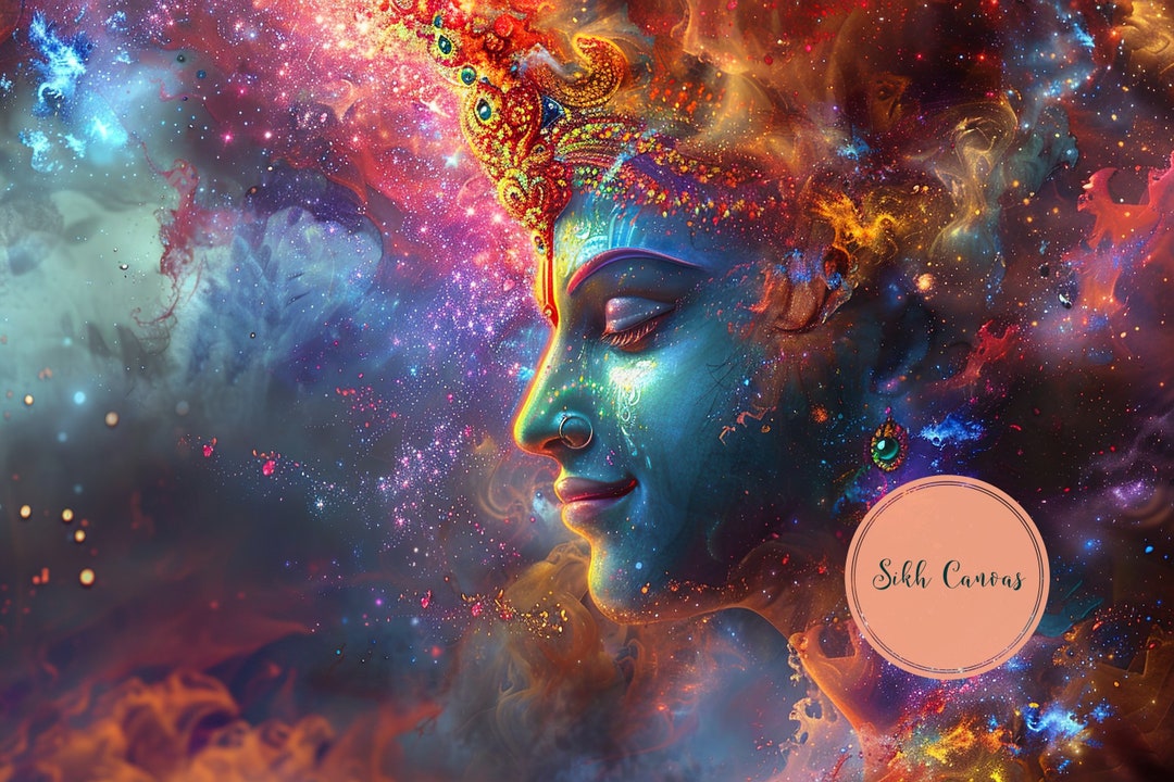 Hindu Digital Art Lord Krishna Showcasing Vishwarupa Mahabharat Arjun ...