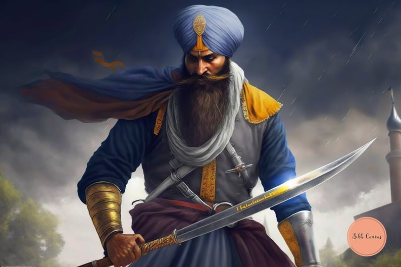 Sikh Wall Art Sikh Warrior Art Sikh Wall Decor Khalsa Painting Khalsa ...