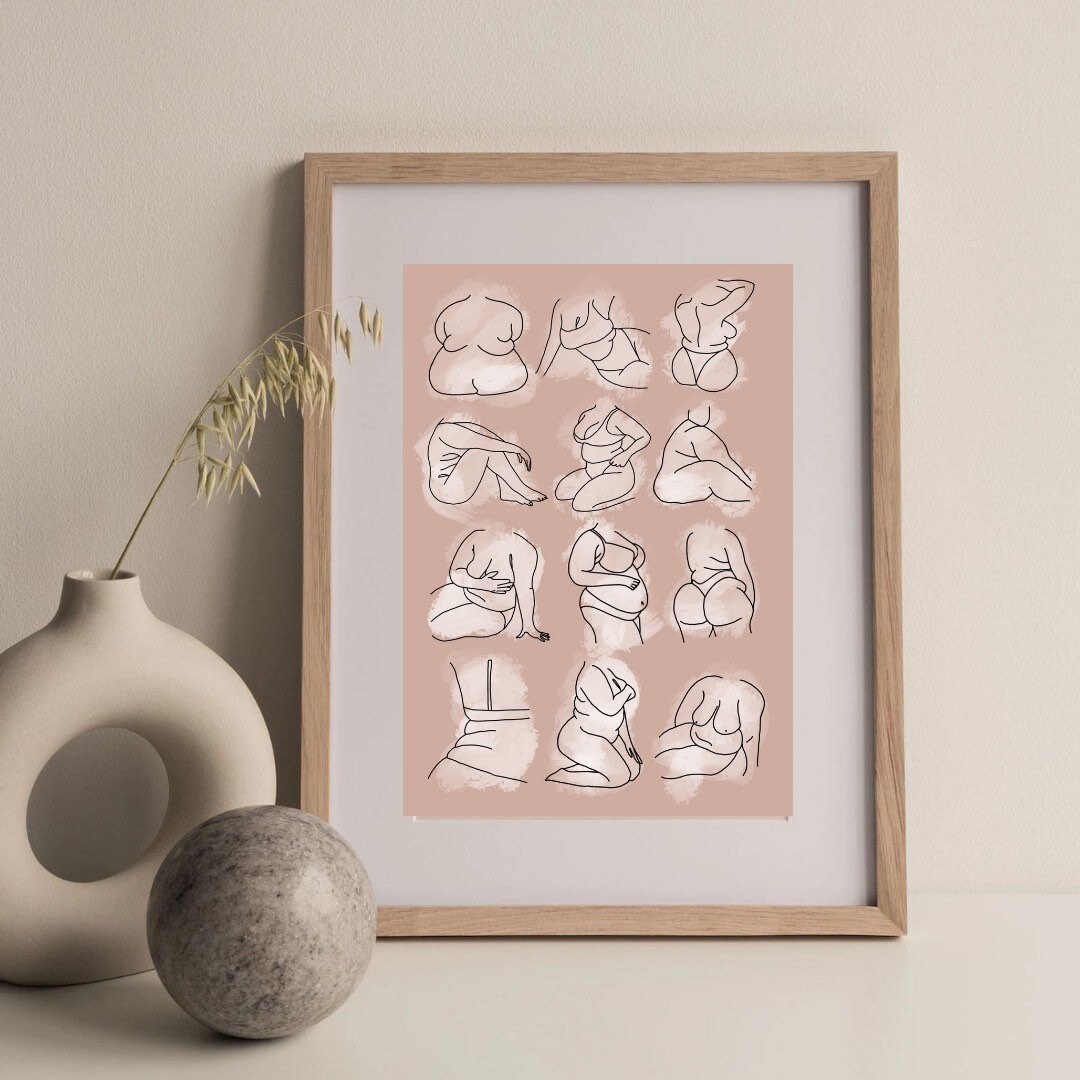 Body Positivity Print, Beautiful Bodies Print, Diversity Art, Women ...