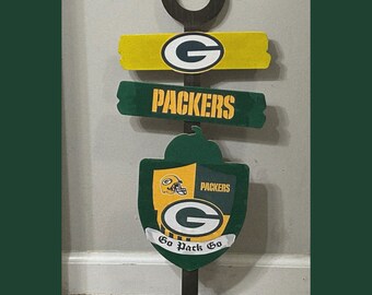 12 Green Bay Packers Wood Round Door Sign Welcome to Our Home Packers ...