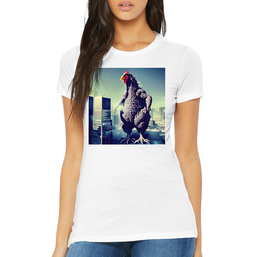 Chickzilla: the Monstrous Mash-up Premium Womens Crewneck - Etsy