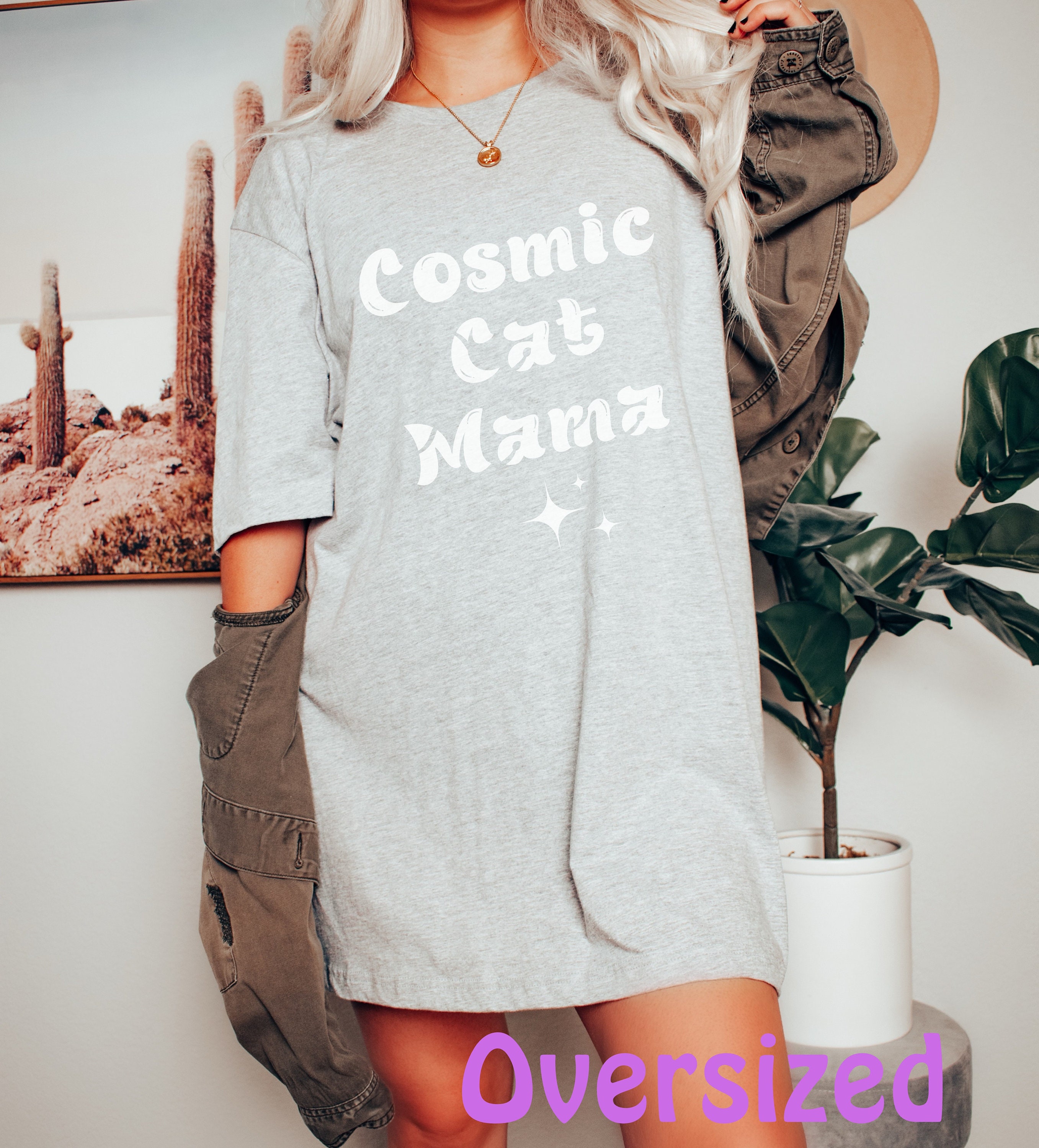 Cosmic Cat Mama Tshirt Starseed Graphic Tee Gift for Cat Kitten Lovers ...