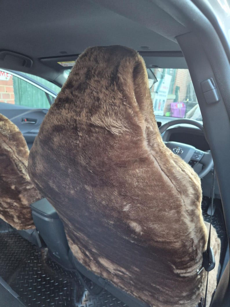 Honey Faux Fur Car Seat Covers, 2 Fronts, Universal Fit for Mitsubishi ...