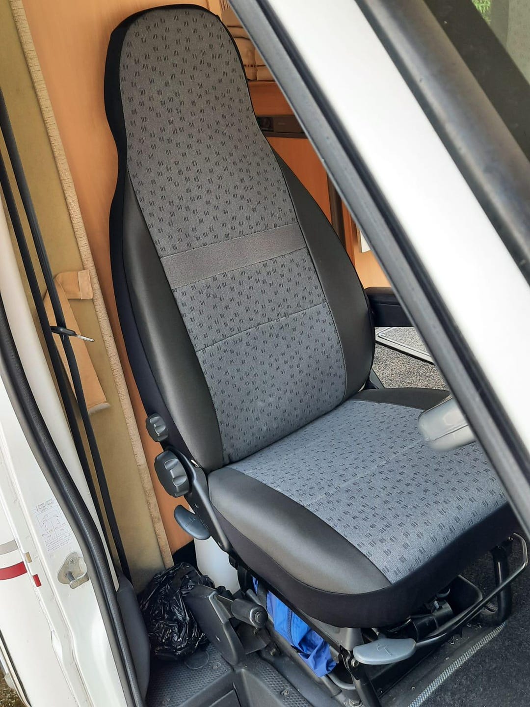 Hymer Motorhome Seat Cover Set, Swartz Grey German Fabric - Etsy UK