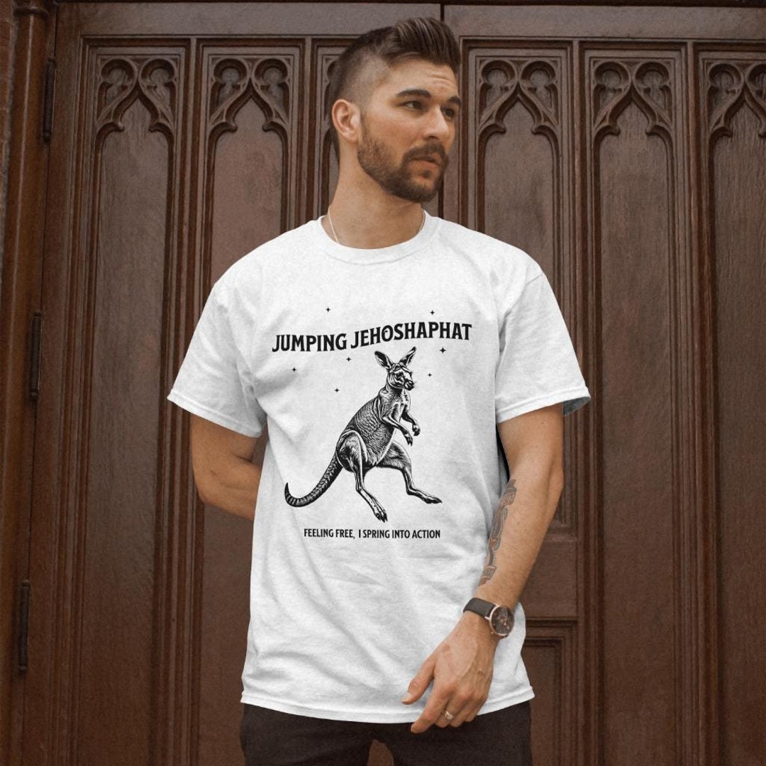 Jumping Jehoshaphat Kangaroo Jumping T-shirt, Fun Retro Nostalgia Shirt ...
