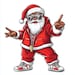 5 Cool Cartoon Hip Hop Santa Claus' Christmas PNG Pack – Fun Digital ...
