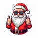 6 Cool Cartoon Santa Claus' Christmas PNG Pack – Fun Digital Art ...