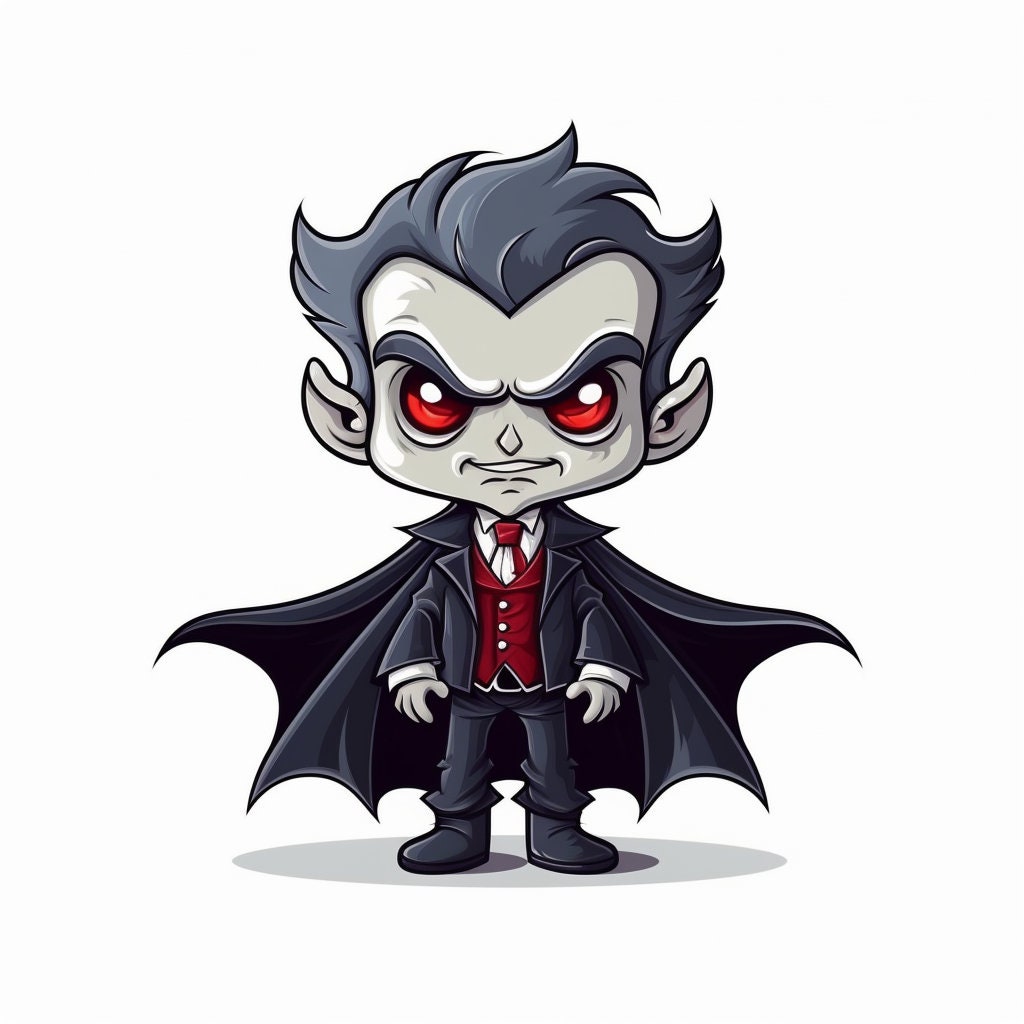 10 Scary Halloween Vampires Cartoons PNG Pack Fun Digital Art/clipart ...