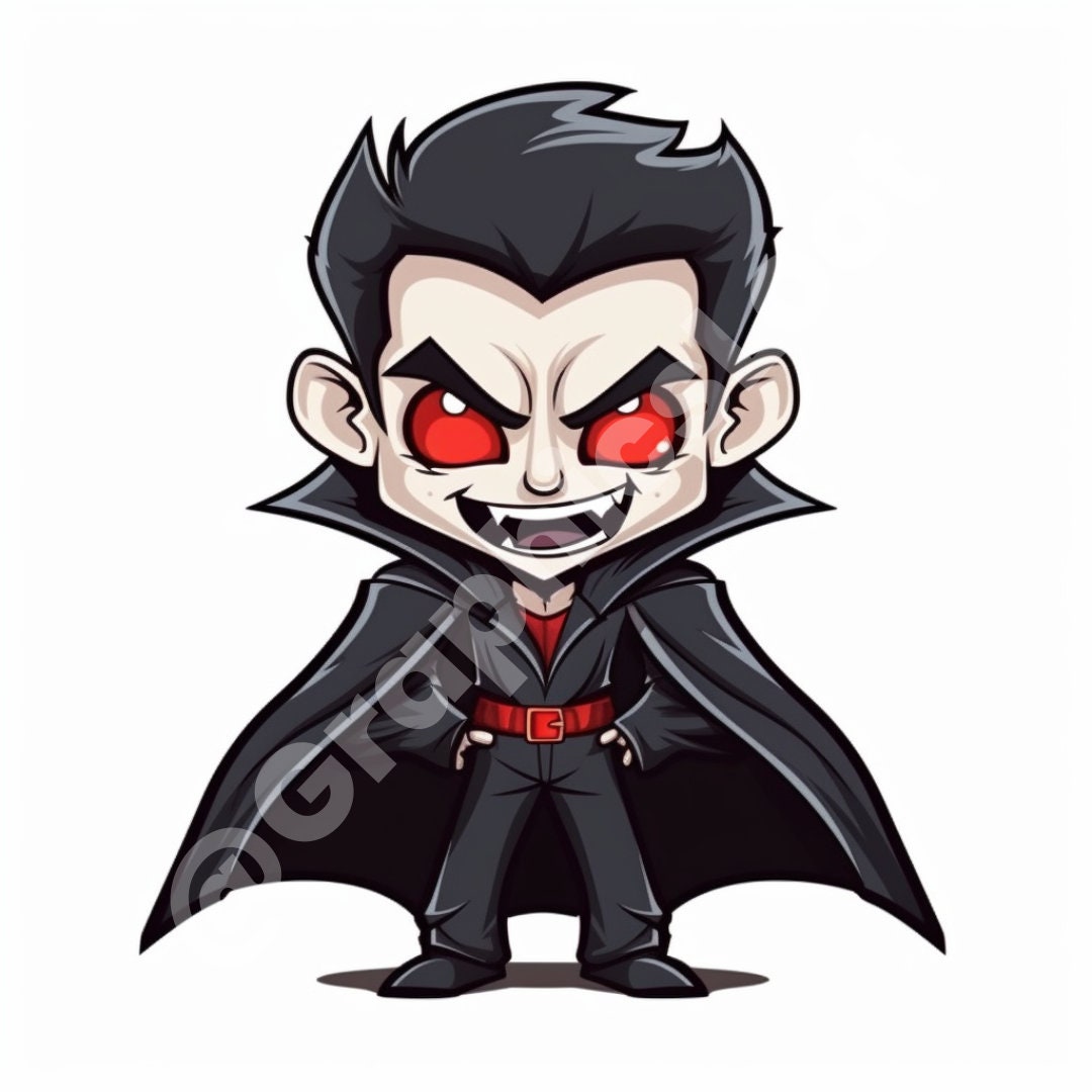 10 Scary Halloween Vampires Cartoons PNG Pack – Fun Digital Art/clipart ...