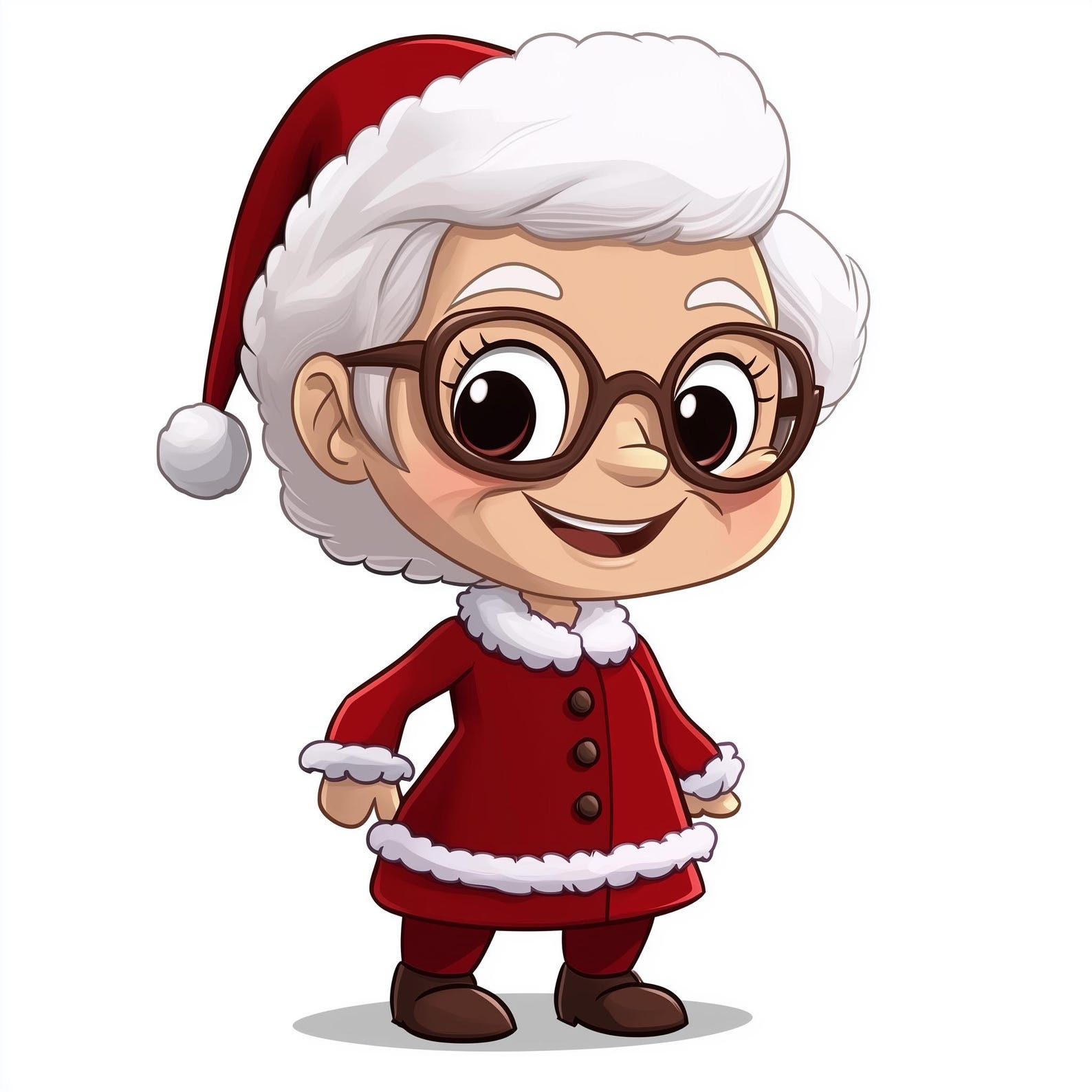 7 Lovely Cartoon Mrs Claus' Christmas PNG Pack – Fun Digital Art ...