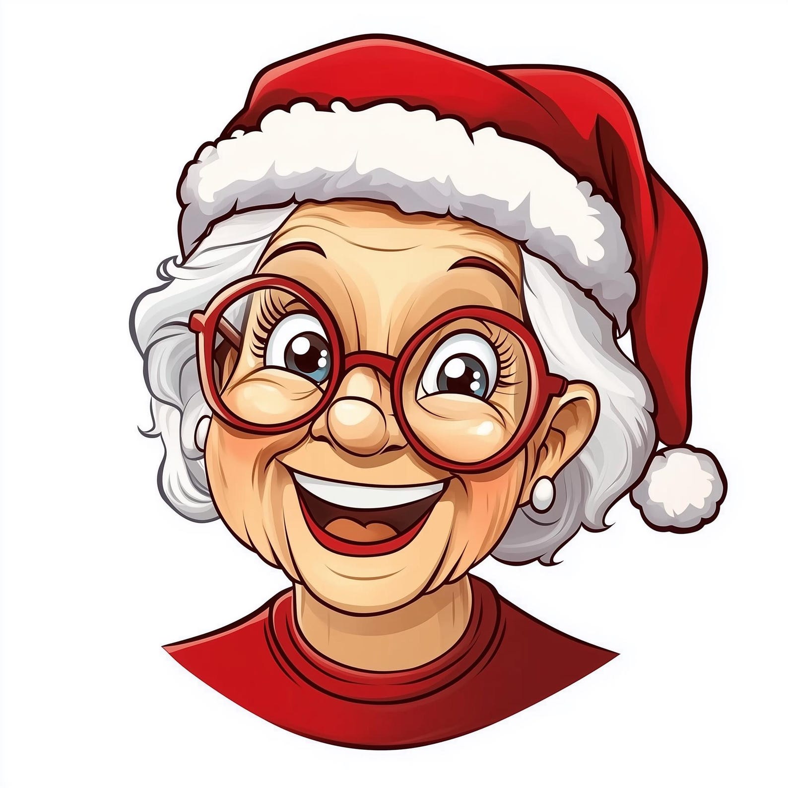7 Lovely Cartoon Mrs Claus' Christmas PNG Pack – Fun Digital Art ...