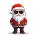6 Cool Cartoon Santa Claus' Christmas PNG Pack – Fun Digital Art ...