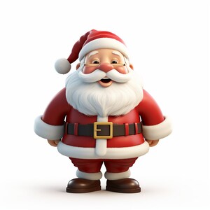 6 Pixar Style Santa Claus' Christmas PNG Pack – Fun Digital Art/clipart ...
