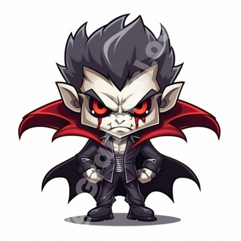 10 Scary Halloween Vampires Cartoons PNG Pack – Fun Digital Art/clipart ...
