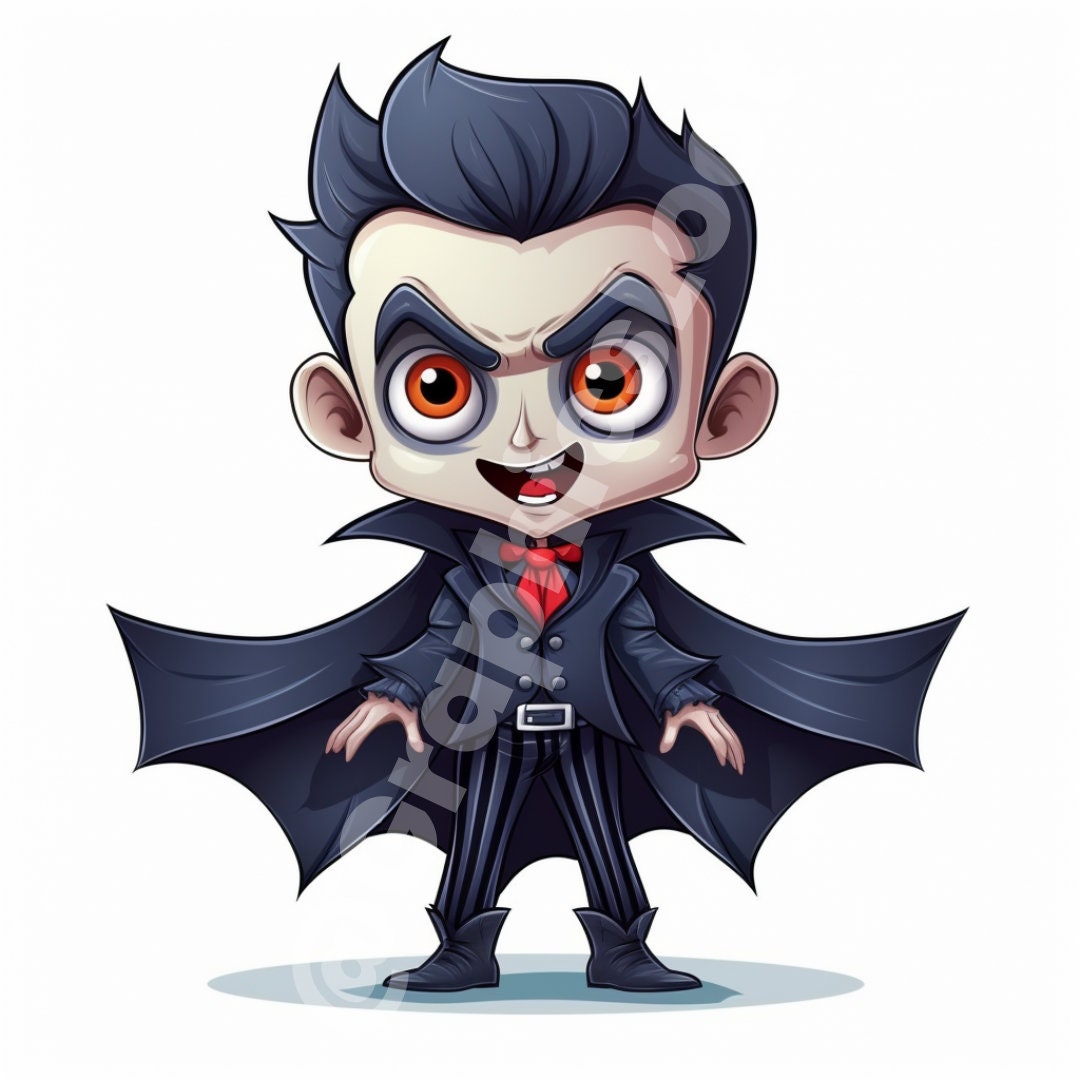 10 Scary Halloween Vampires Cartoons PNG Pack – Fun Digital Art/clipart ...
