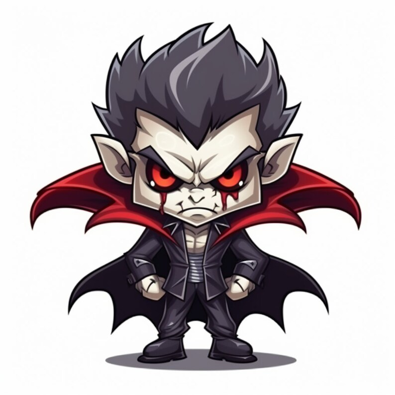 10 Scary Halloween Vampires Cartoons PNG Pack Fun Digital Art/clipart ...