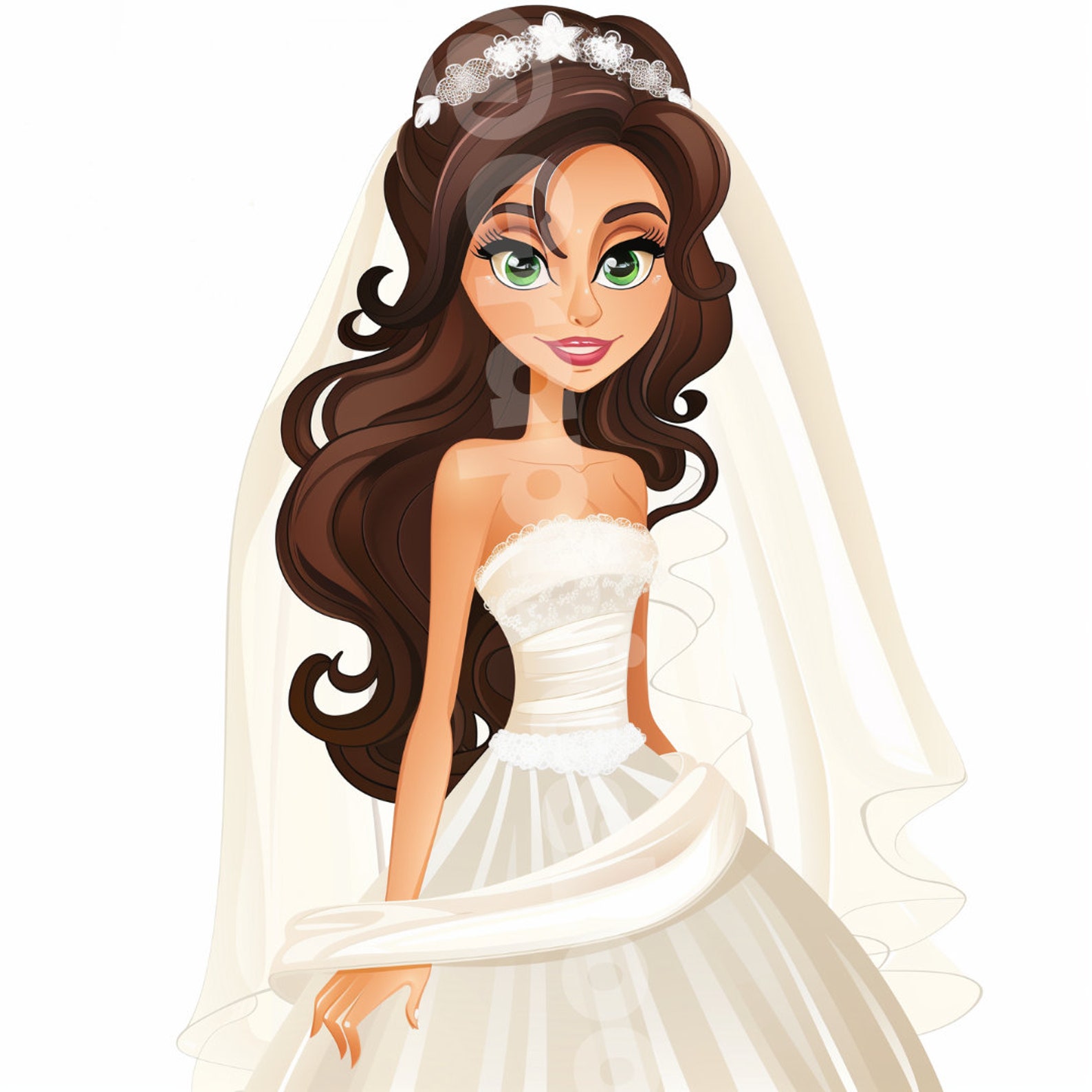 Beautiful Bride Clipart Bundle - 10 Unique PNG Illustrations for ...