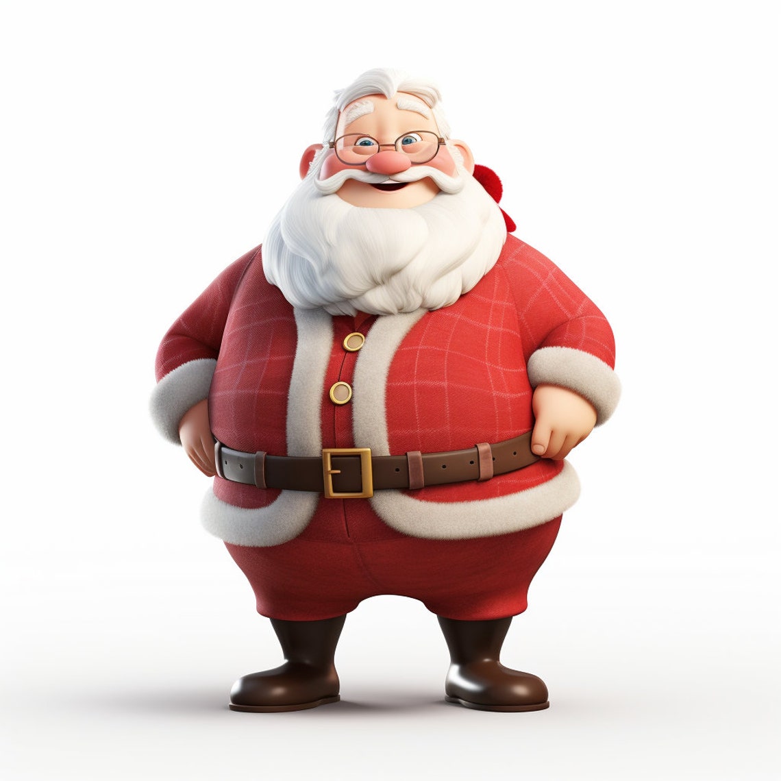 6 Pixar Style Santa Claus' Christmas PNG Pack Fun Digital Art/clipart ...