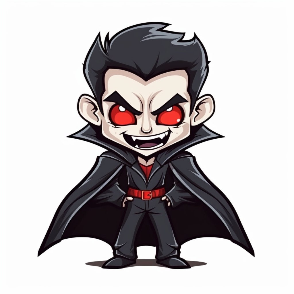 10 Scary Halloween Vampires Cartoons PNG Pack Fun Digital Art/clipart ...