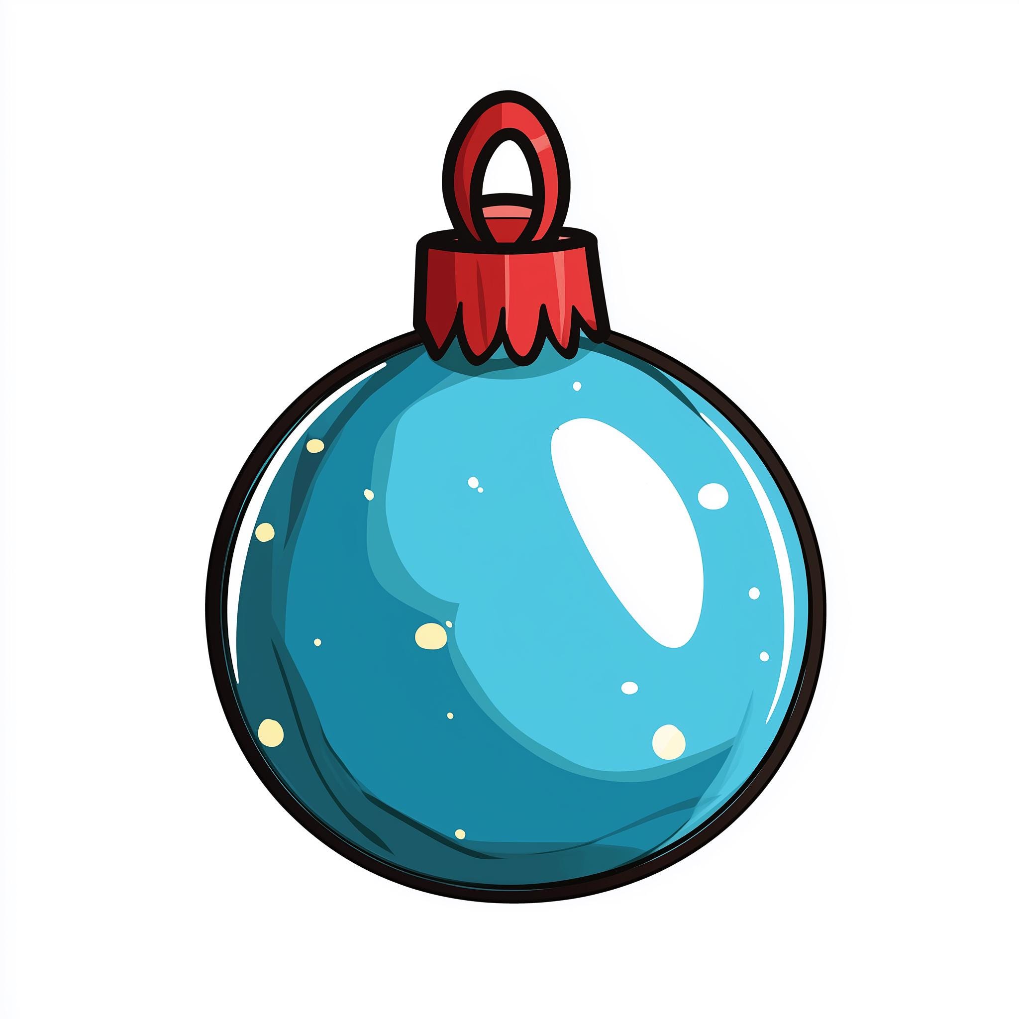 12 Cartoon Christmas Baubles PNG Pack – Fun Digital Art/clipart for ...