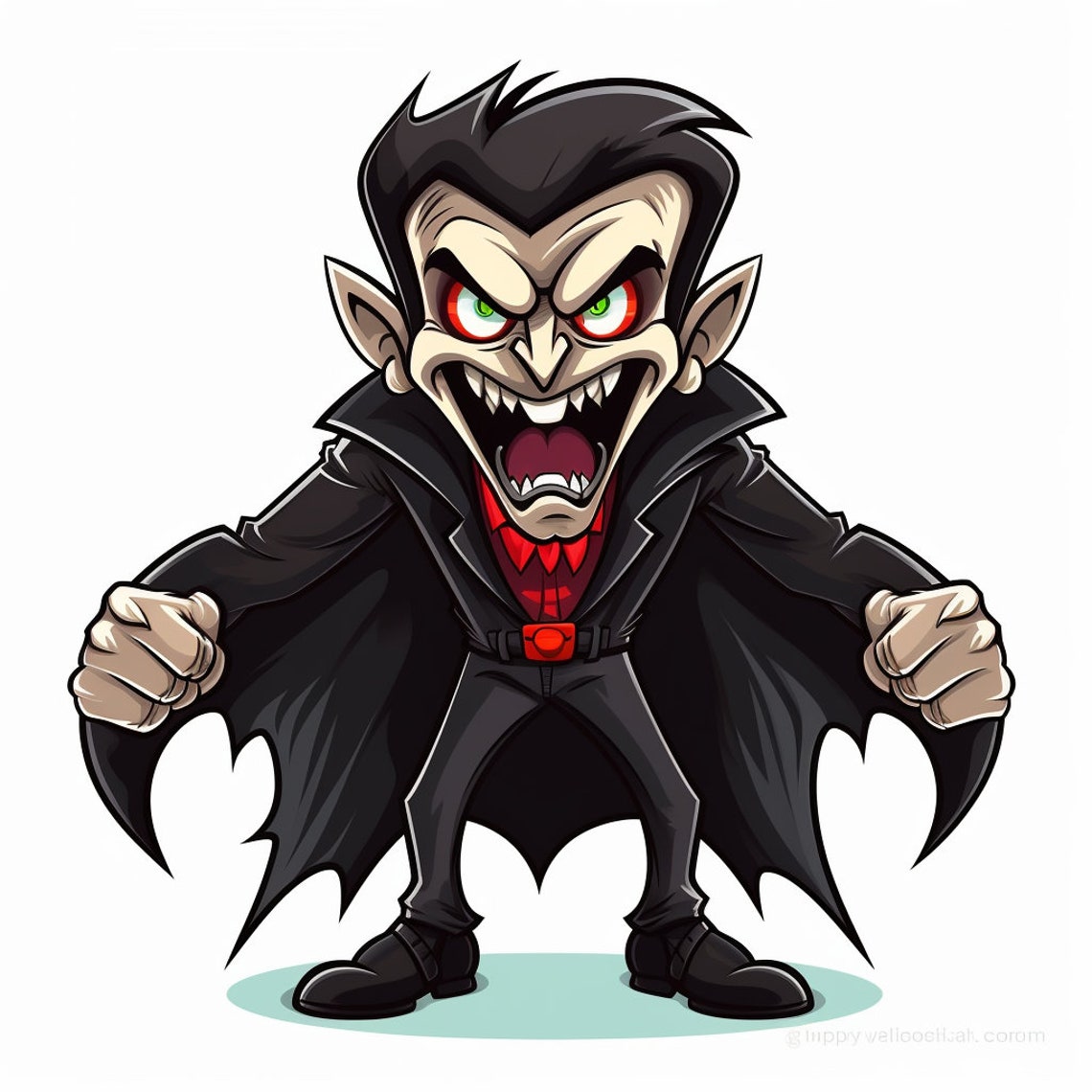 10 Scary Halloween Vampires Cartoons PNG Pack Fun Digital Art/clipart ...