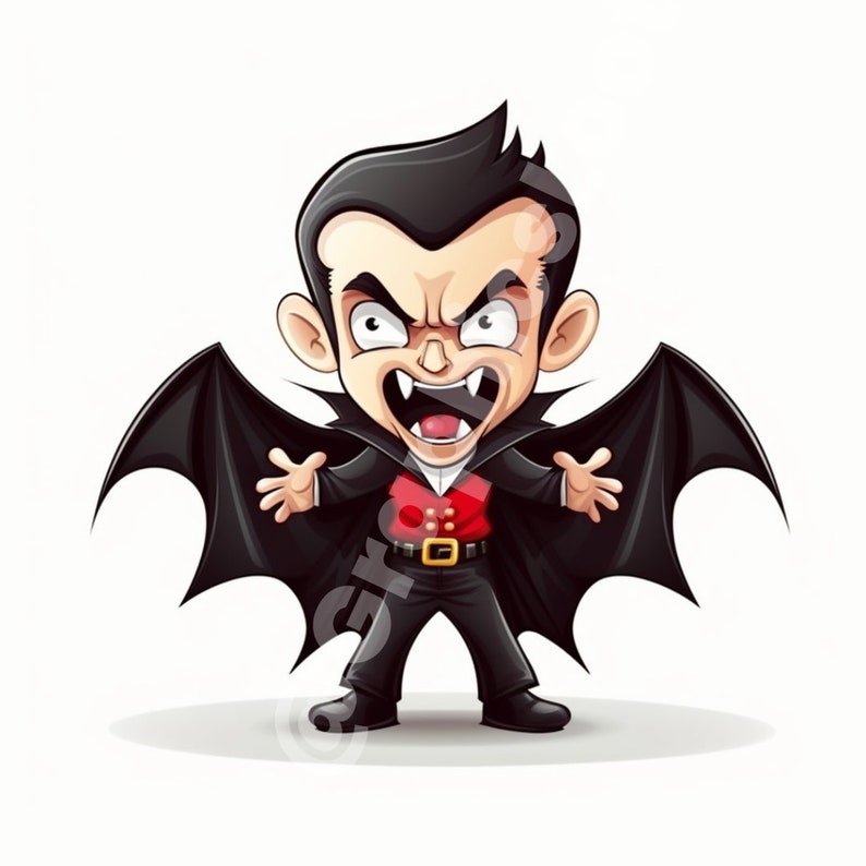 10 Scary Halloween Vampires Cartoons PNG Pack – Fun Digital Art/clipart ...
