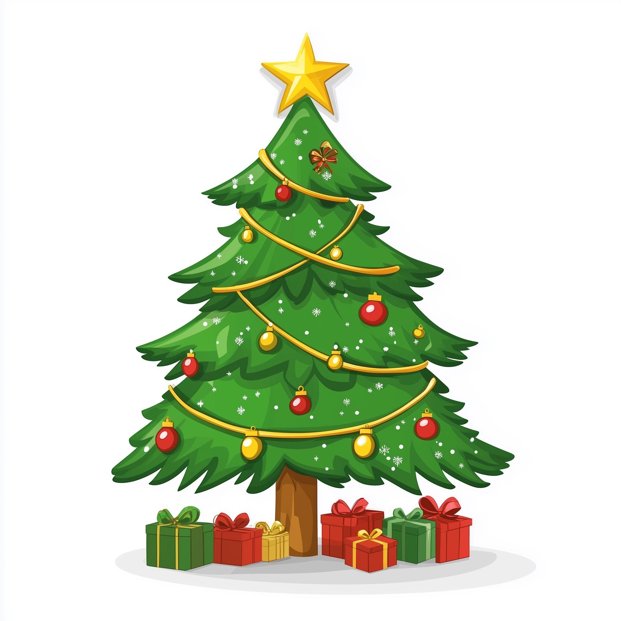 5 Cartoon Christmas Trees PNG Pack – Fun Digital Art/clipart for ...