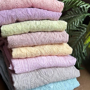 Elegant Handmade Premium Chikankari in Soft Pastel Shades - Etsy