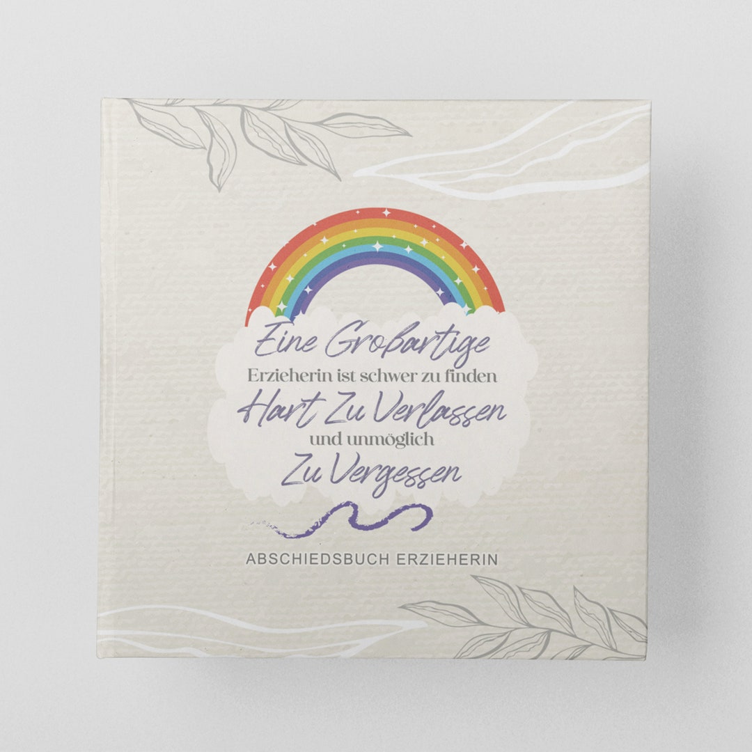 Farewell Book Educator Daycare Farewell Gift Kindergarten Teacher Gift ...