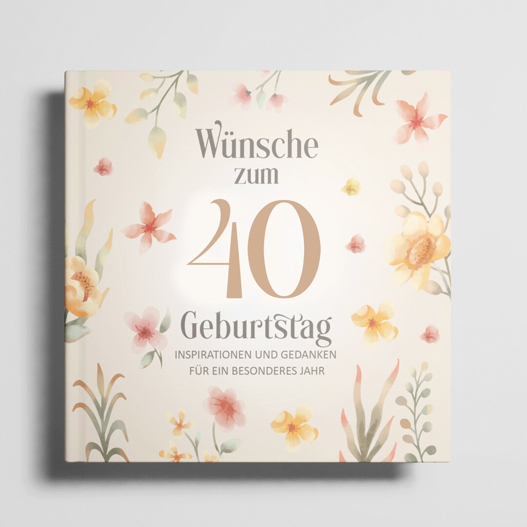 40th Birthday Wishes Book - 40th Birthday Gift for Women - Memory Book ...