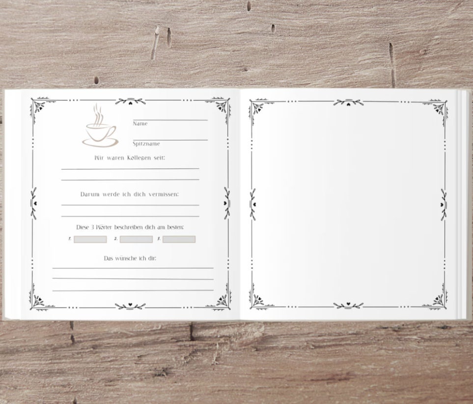 Abschiedsbuch Kollegen Abschiedsgeschenk personalisiert Kollegen ...