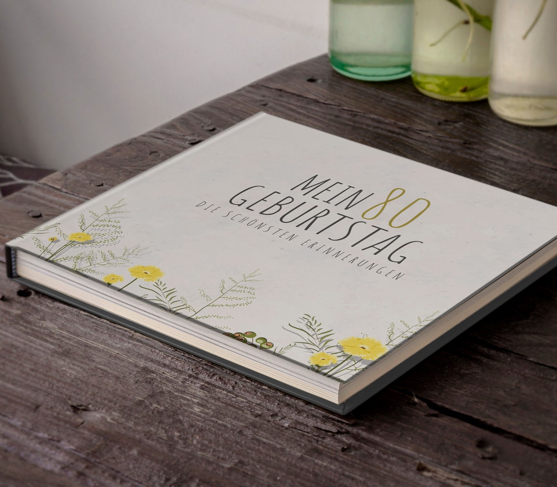 80th Birthday Guest Book With Questions - Photo Album 80th Birthday ...