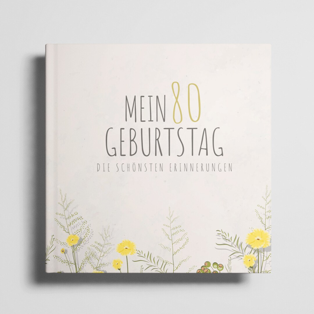 80th Birthday Guest Book With Questions - Photo Album 80th Birthday ...