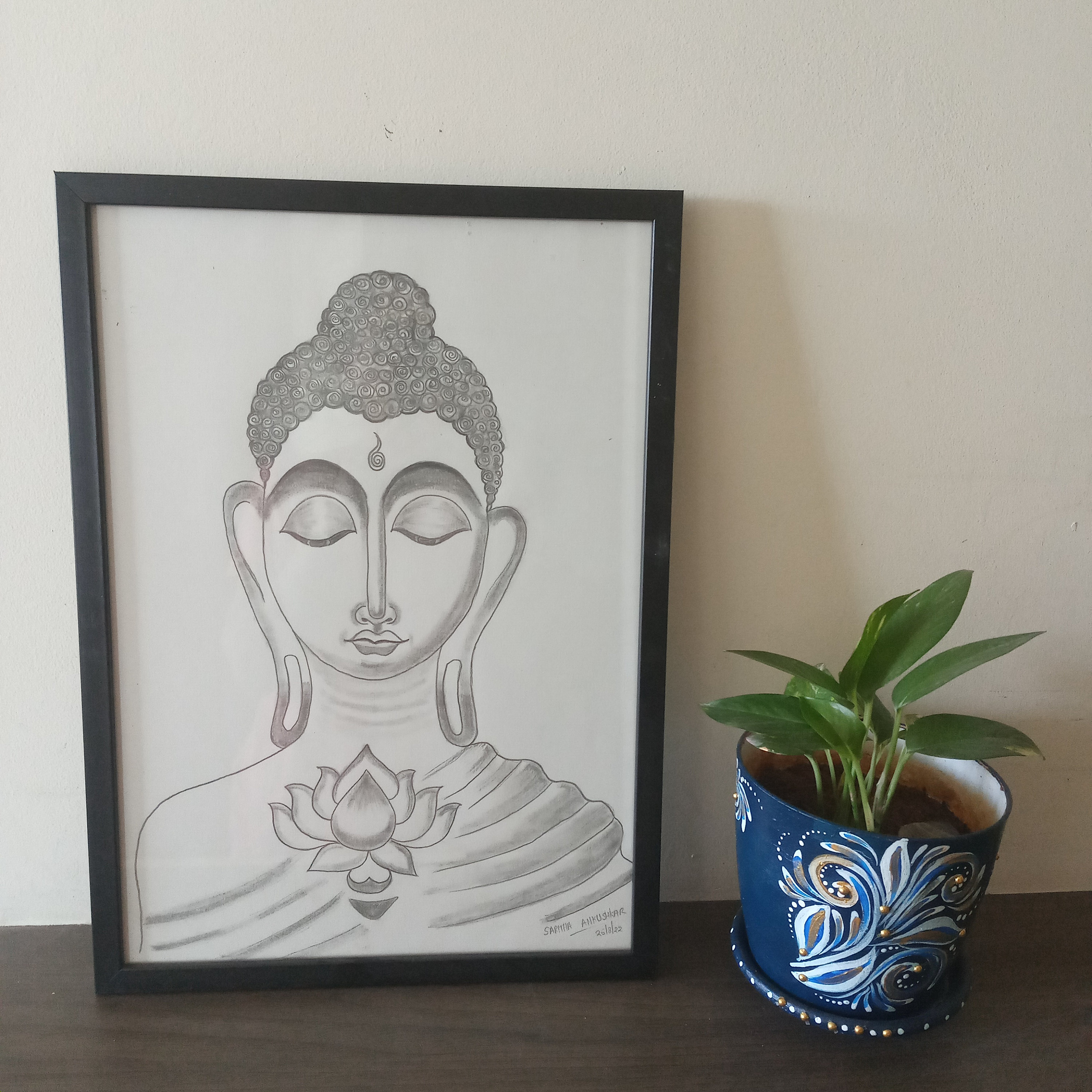 Gautam Buddha Pencil Sketch