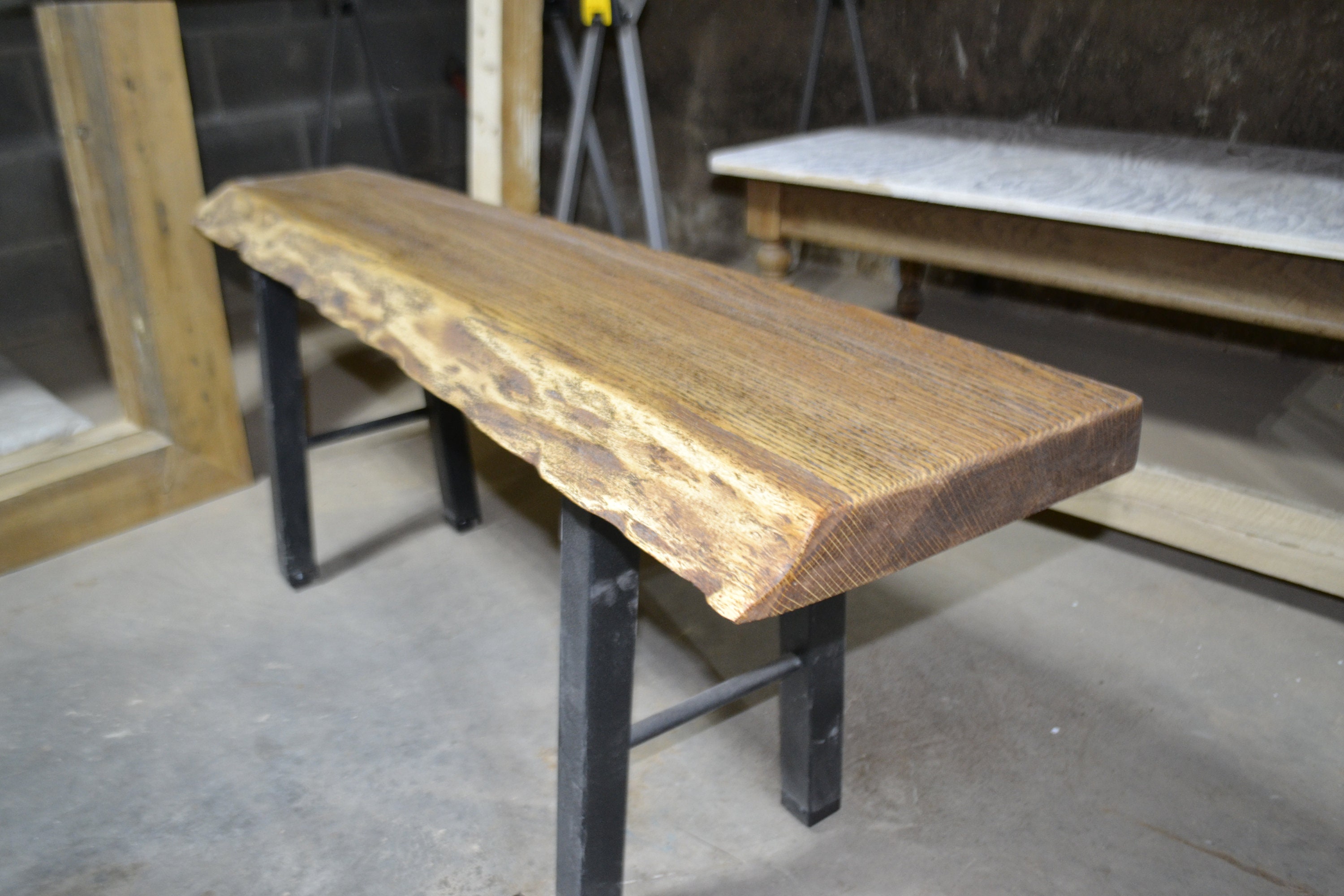 Live Edge Bench - Etsy