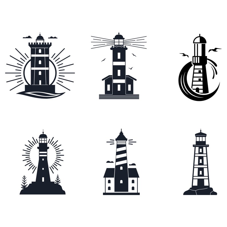Lighthouse Svg Bundles, Lighthouse PNG, Lighthouse Clipart, Maritime ...