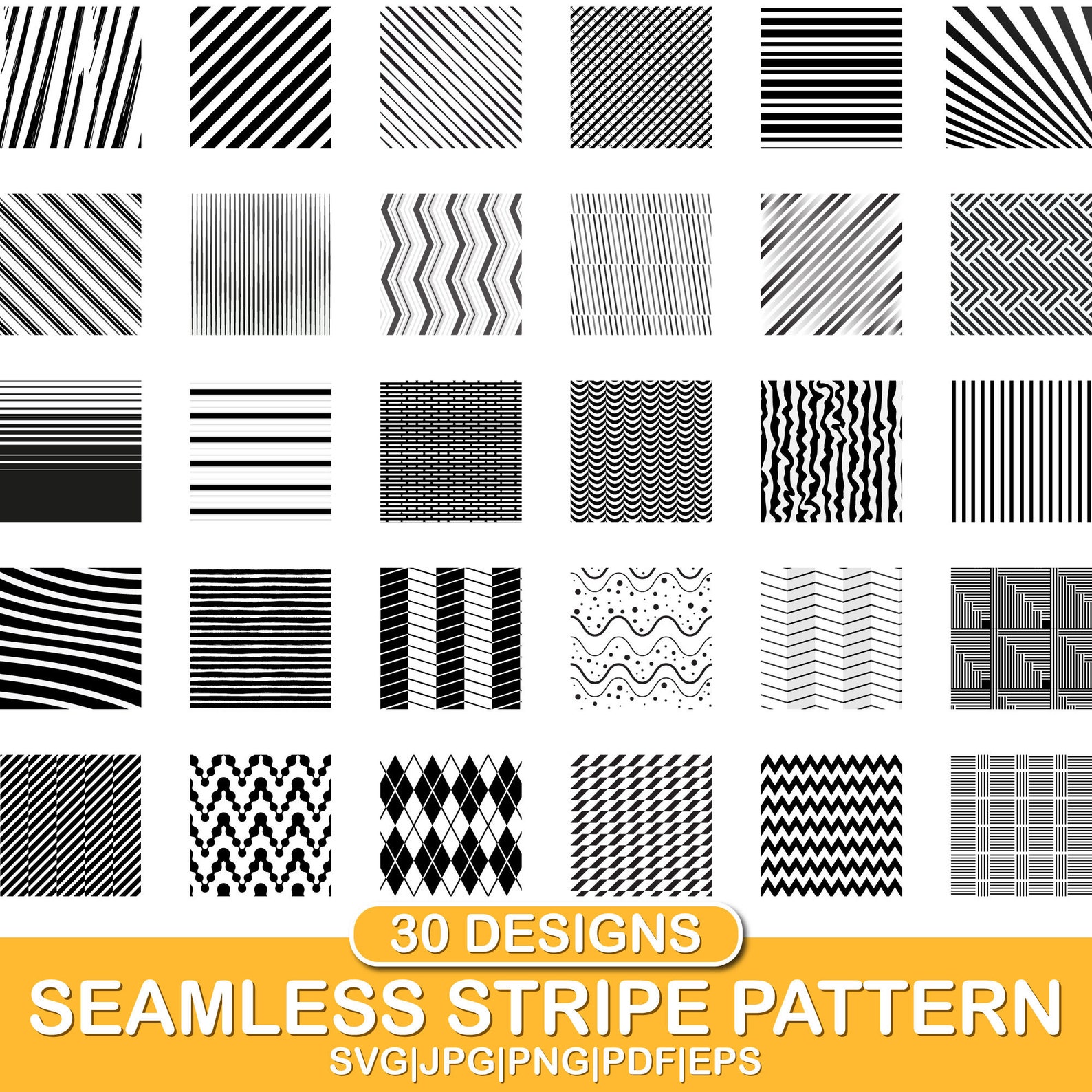 Stripe Pattern Svg, Pattern Svg, Seamless Svg Bundles, Cloth Design ...