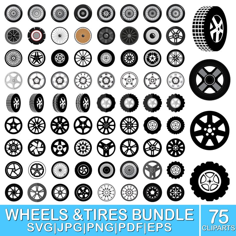 Tires Rim Clipart - Etsy UK