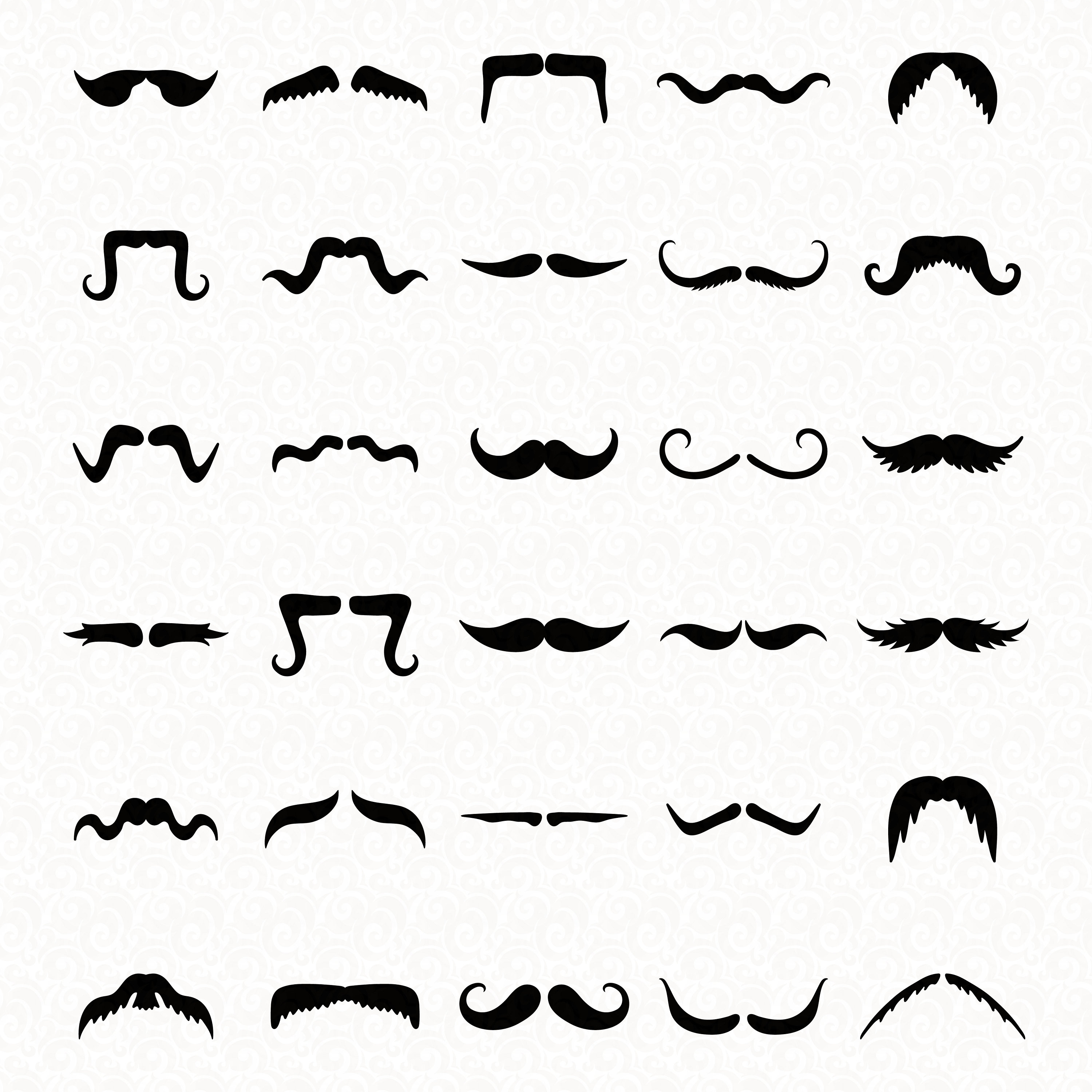 Mustache Svg Bundles, Mustaches Svg, Mustaches Clipart, Mustache Vector ...