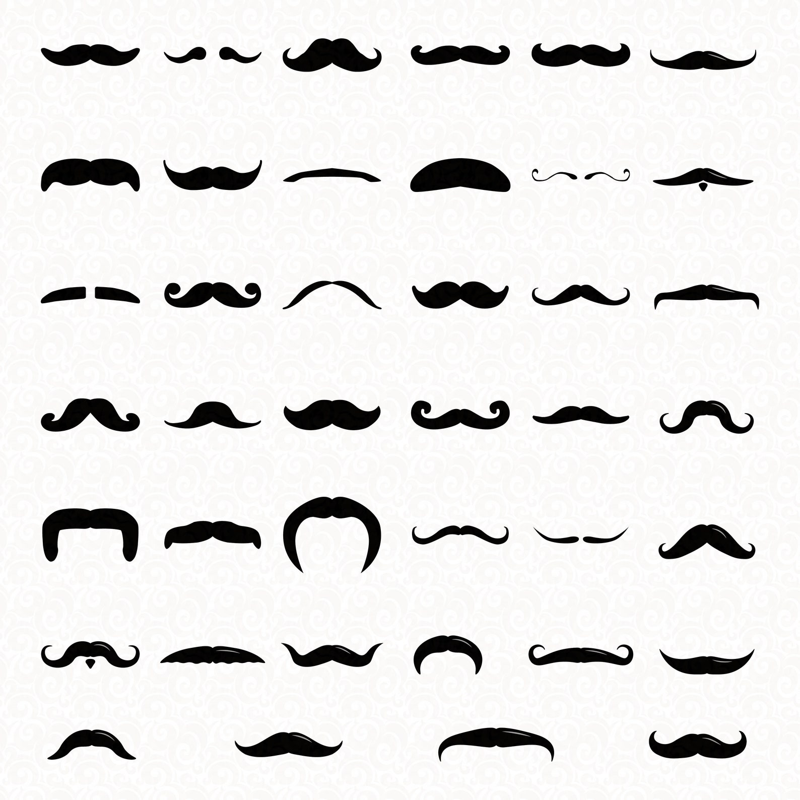 Mustache Svg Bundles, Mustaches Svg, Mustaches Clipart, Mustache Vector ...