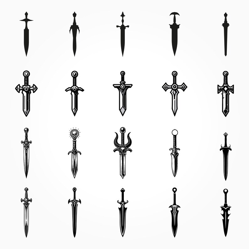Sword Svg, Sword Png, Sword Clipart, Weapon Svg, Instant Download ...