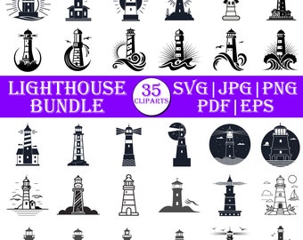 Lighthouse Svg Bundles, Lighthouse PNG, Lighthouse Clipart, Lighthouse ...