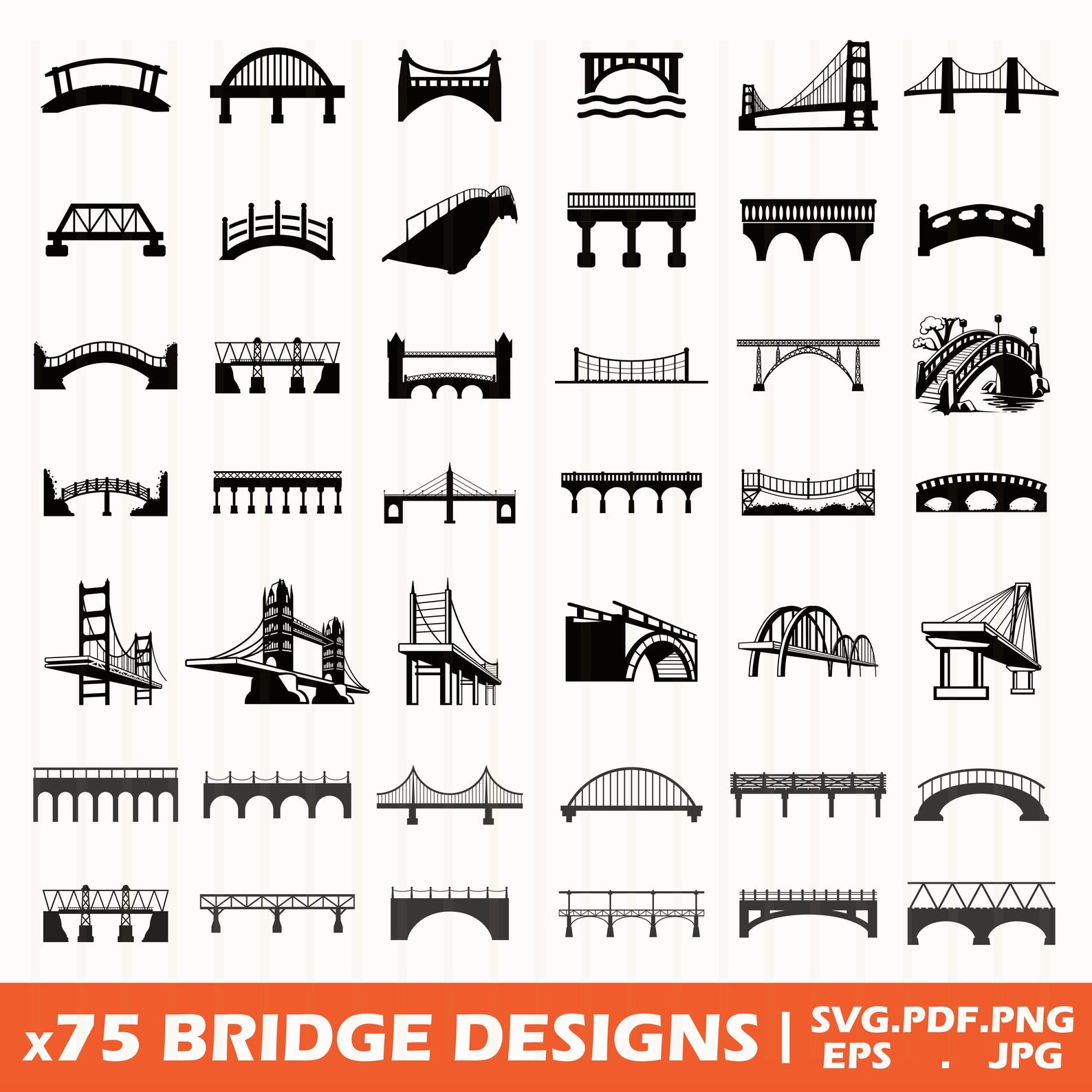 Bridge Svg Bundles, Bridge Svg Design, Bridges Clipart, Bridges PNG ...