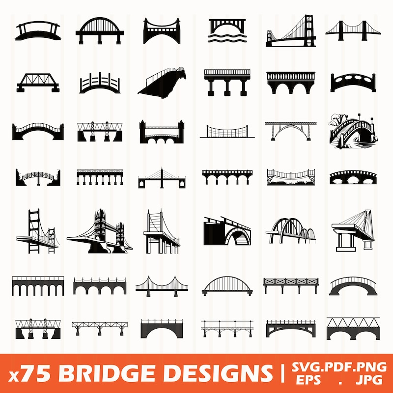 Bridge Icon Vector - Etsy