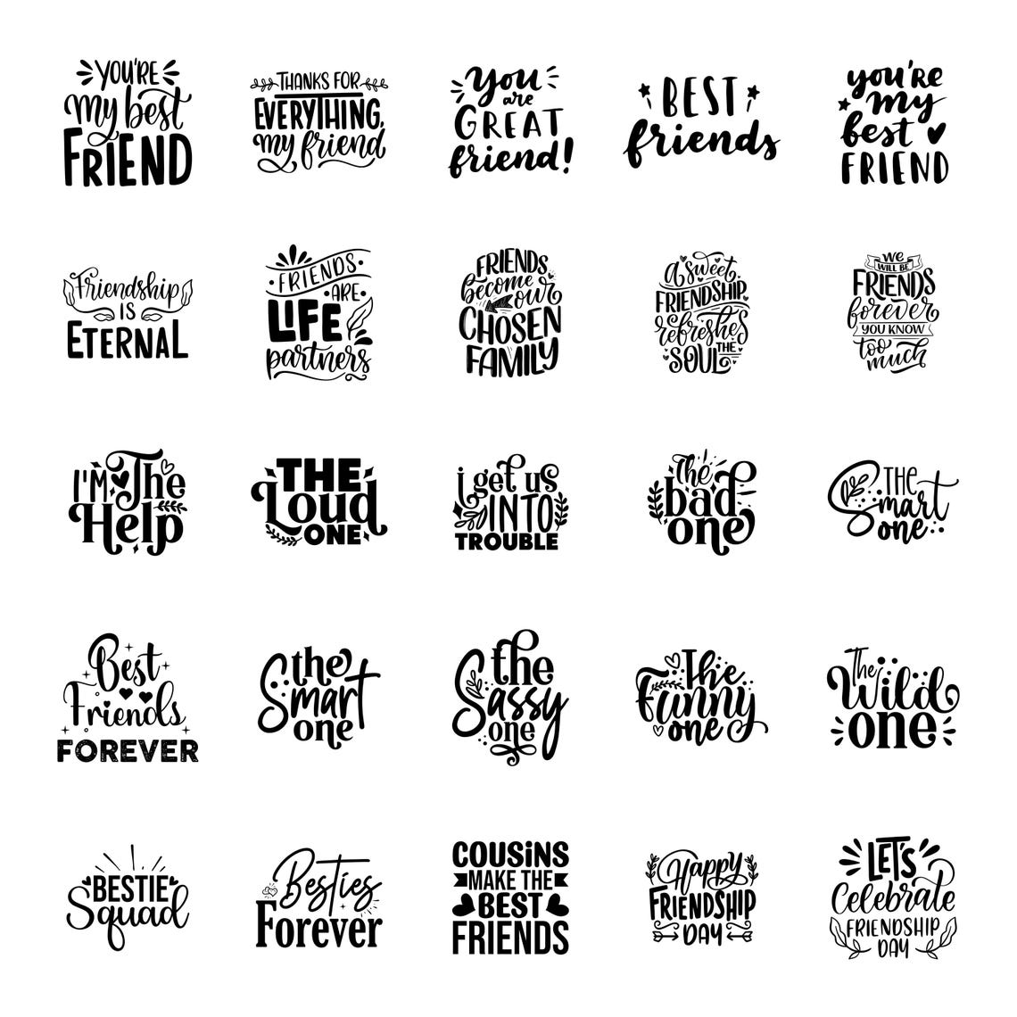 Friendship Quotes Svg, Friends Svg, Girl Friendship Svg, Best Friends ...