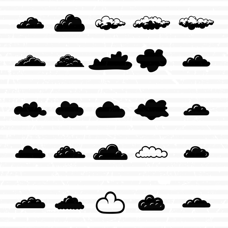 Sky Cloud Svg Bundles, Cloud Svg, Clouds Clipart, Clouds Png, Sky ...