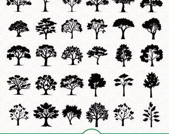 Oak Tree Svg Bundles, Woodland Forest Tree Svg , Oak Tree PNG for ...