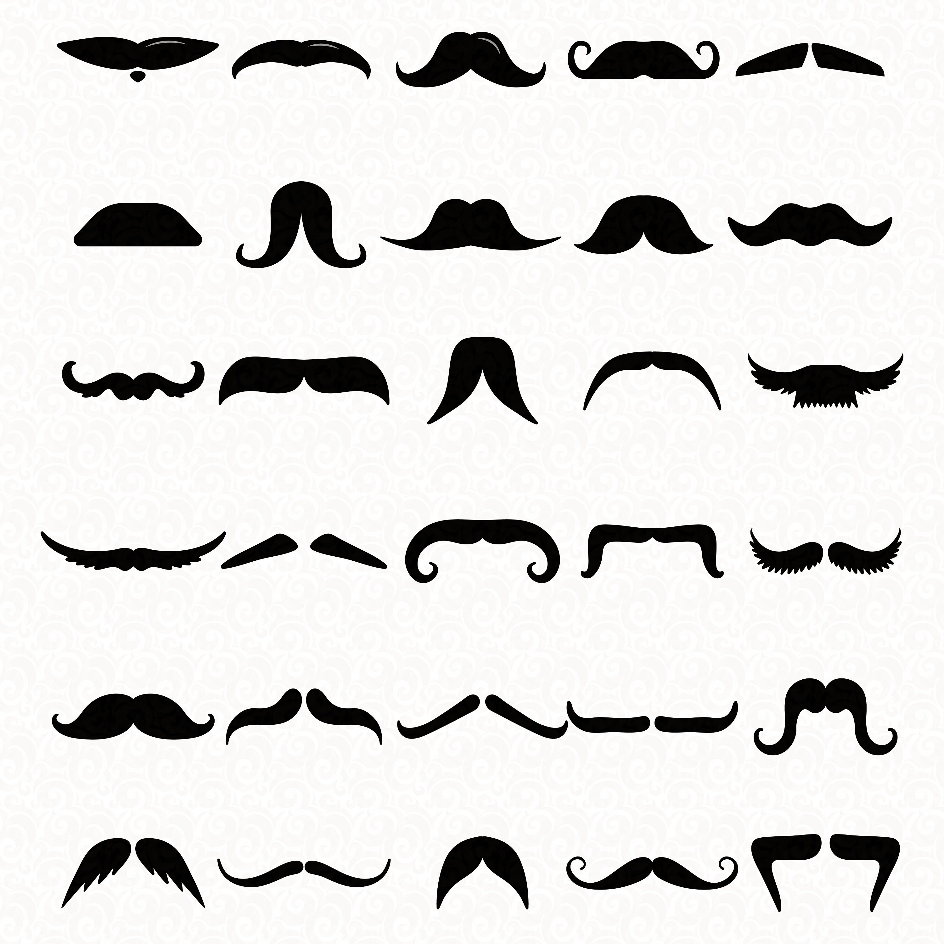 Mustache Svg Bundles, Mustaches Svg, Mustaches Clipart, Mustache Vector ...