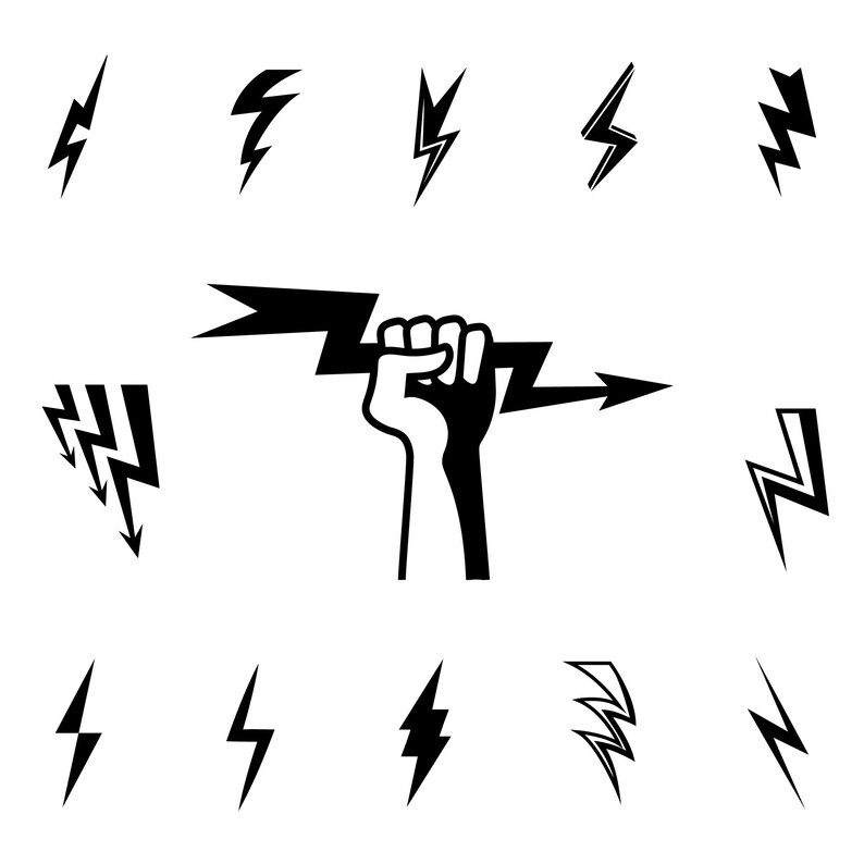 Thunder Lightning Svg ,thunder Svg, Lightning Bolt Svg Bundles, Flash ...