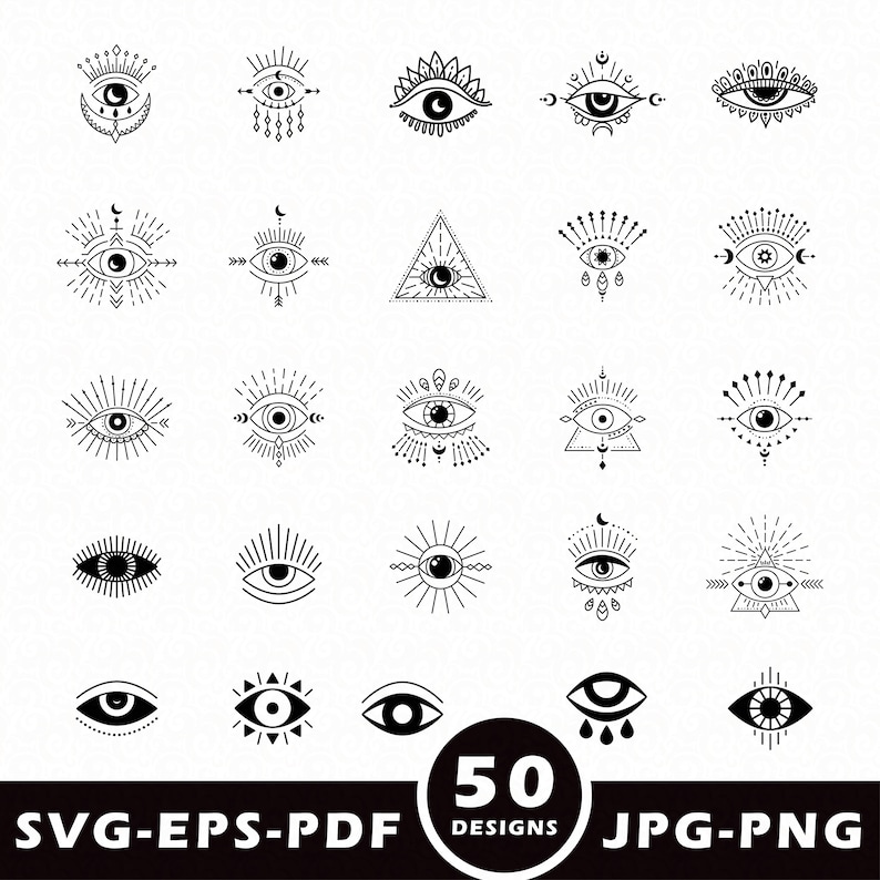 Cute Evil Eye Svg Bundles, One Eye Svg Bundles, Eye Svg Bundles, Evil ...